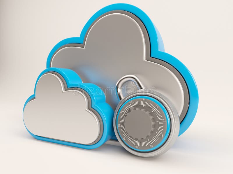 3D Cloud Drive Icon stock illustration. Illustration of computing ...