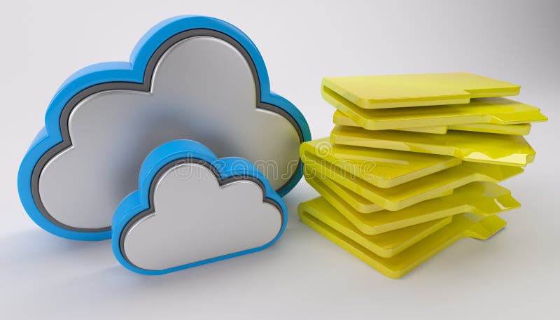3D Cloud Drive Icon stock illustration. Illustration of isolated - 55320105