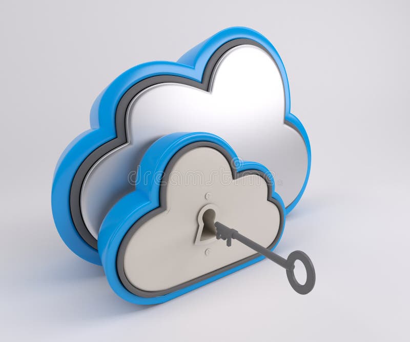 3D Cloud Drive Icon stock illustration. Illustration of concept - 57716676