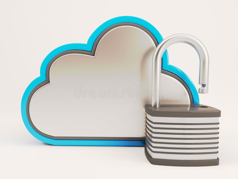 3D Cloud Drive Icon stock illustration. Illustration of background ...