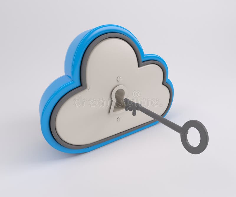 3D Cloud Drive Icon stock illustration. Illustration of background ...