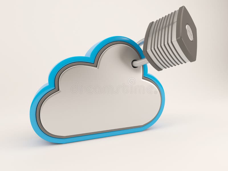3D Cloud Drive Icon stock illustration. Illustration of computing ...