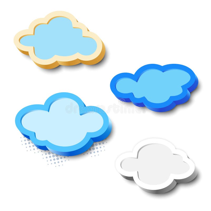 3d cloud frames stock vector. Illustration of data, icon - 97755010