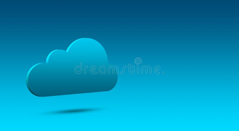 3d Cloud Icon. Blue Cloud Icon. Weather. System Cloud with Data ...