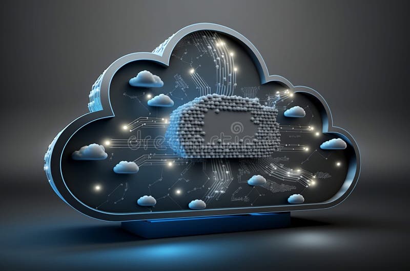 Cloud Icon Cloud Computing Conceptual AI Generated Stock Illustration ...