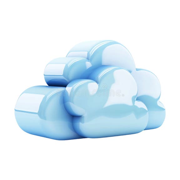 3D Cloud Storage Icon on Transparent Background - Ai Generated Stock ...