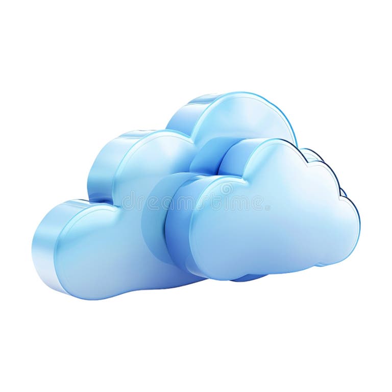3D Cloud Storage Icon on Transparent Background - Ai Generated Stock ...