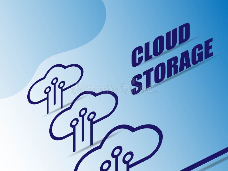 3d Cloud Storage for Marketing Design. Stock Vector - Illustration of ...