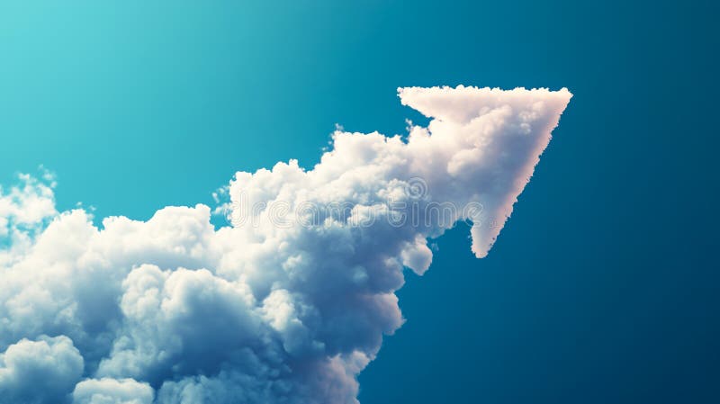3d Clouds Arrow for Concept Design Stock Illustration - Illustration of graphic ...