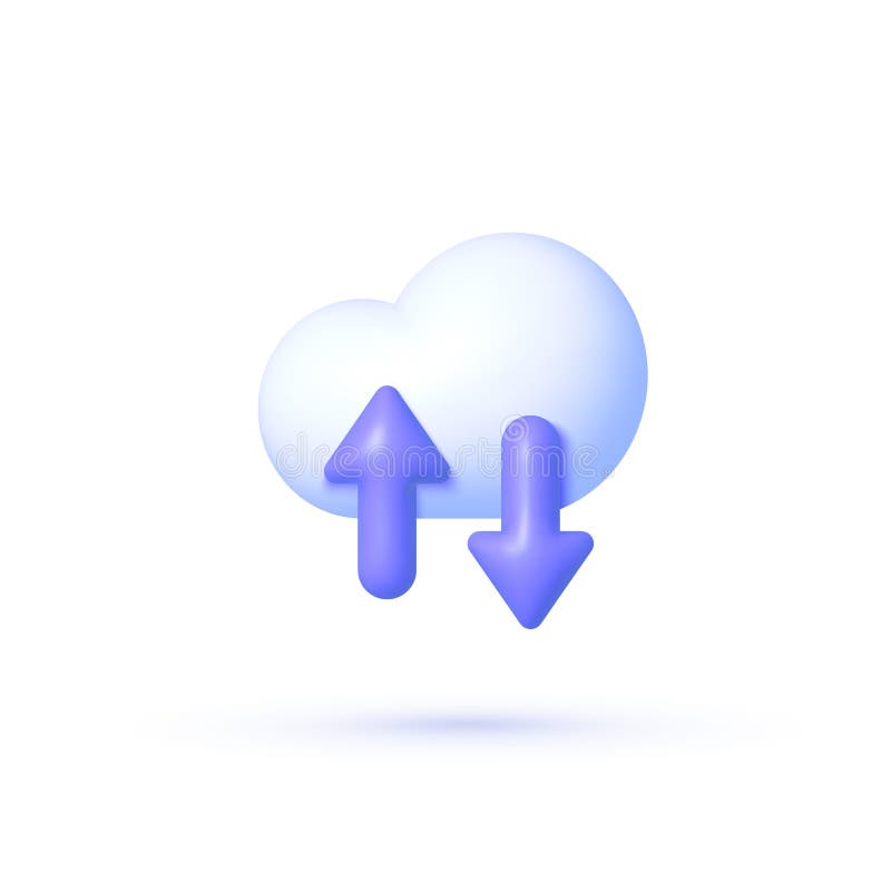 3d Clouds Arrow for Concept Design. Technology Security. Cloud Computing. Business Icon. 3d ...