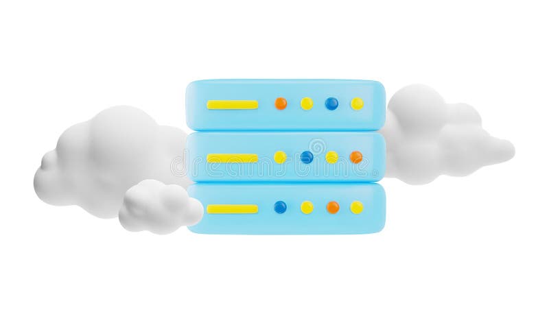 3D Clouds with Weather Forecast Widget Template, Vector Cartoon ...