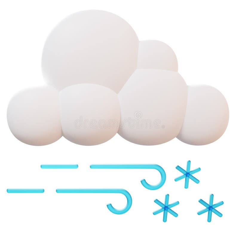 Cloudy and Cold Wind - Climate, Weather Stock Illustration ...