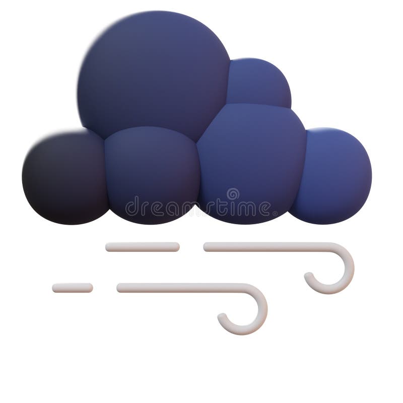 Cloudy and Gusty Winds - Climate, Weather Stock Illustration ...