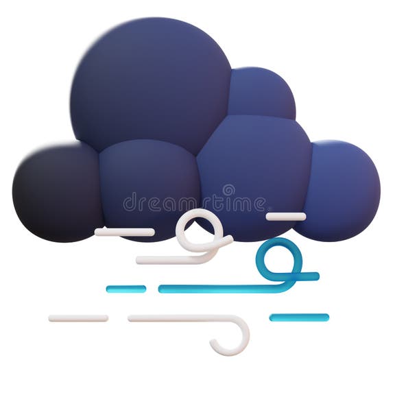Cloudy and Windy - Climate, Weather Stock Illustration - Illustration ...