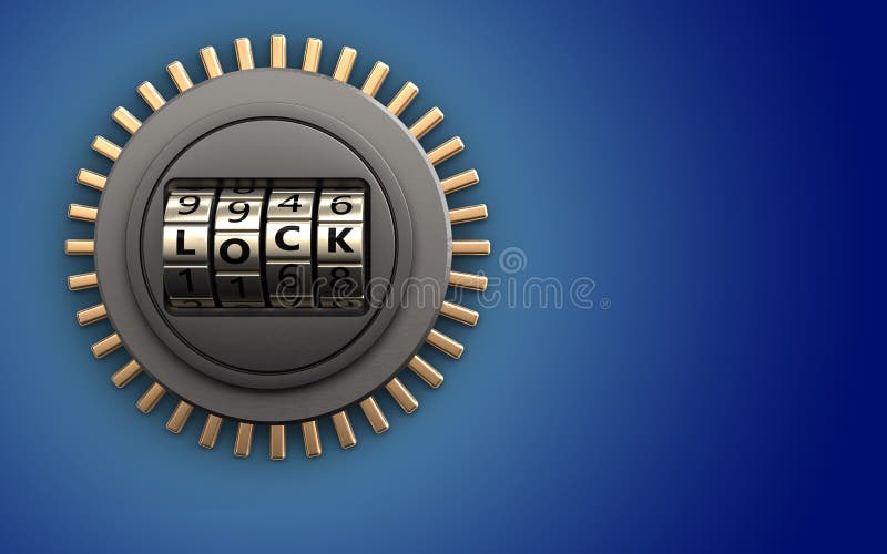 3d Code Lock Door Code Lock Door Stock Illustration - Illustration of ...