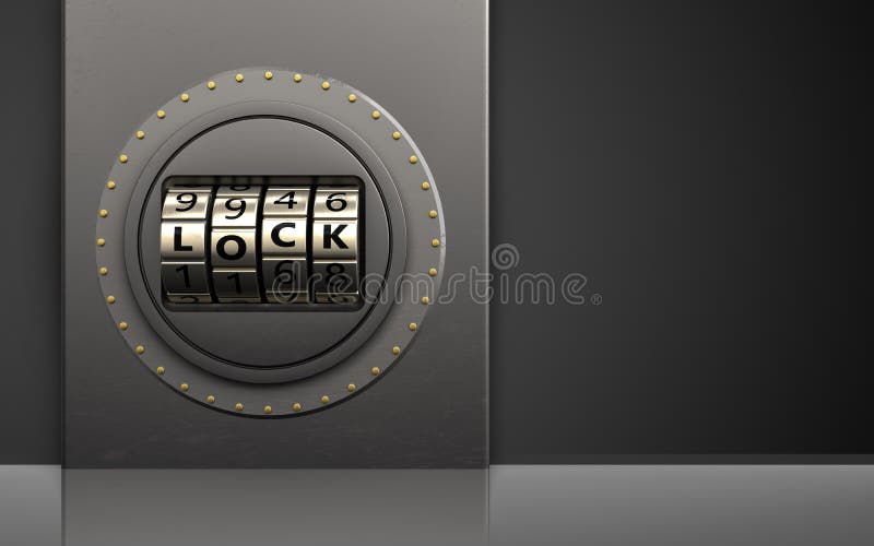 3d Code Lock Door Code Lock Door Stock Illustration - Illustration of ...