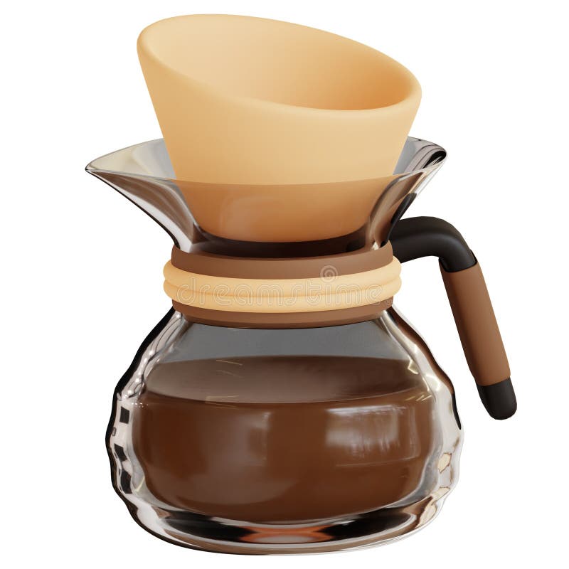 3D Coffee Dripper Illustration Stock Illustration - Illustration of ...