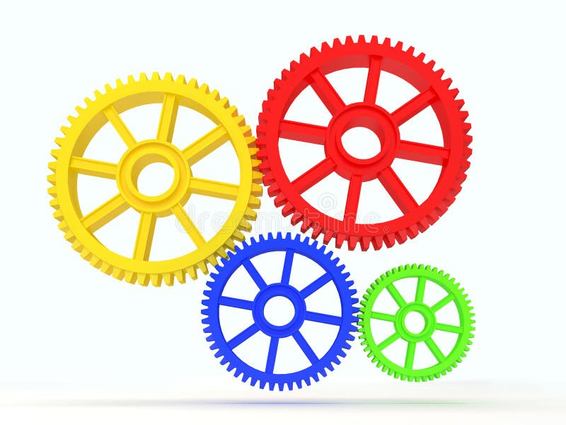 3d cog icon stock illustration. Illustration of green - 33576642
