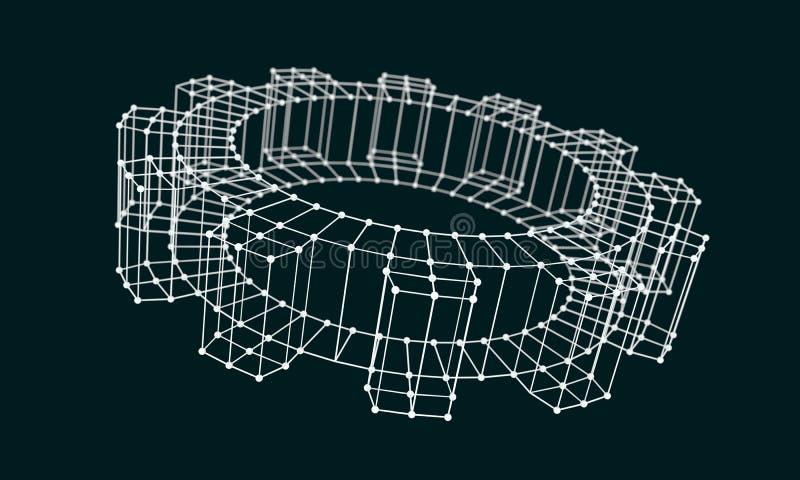3d cog wheel stock illustration. Illustration of isometric - 150972696