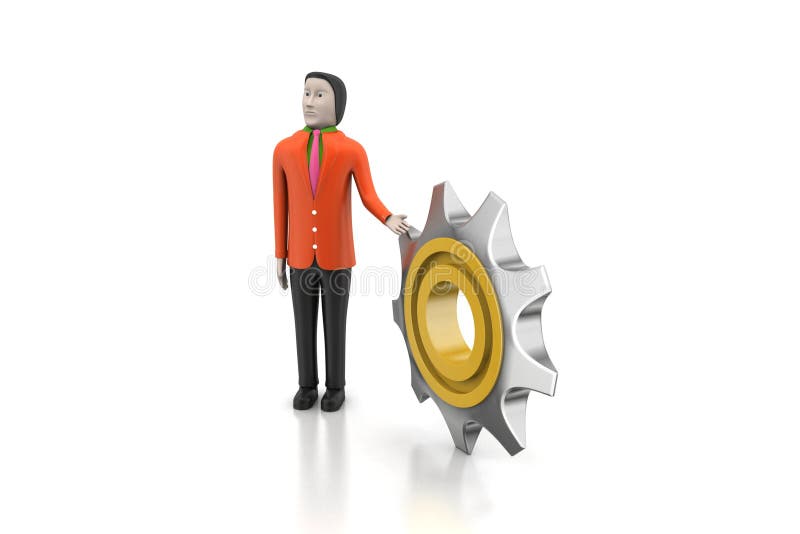 3d cog wheel stock illustration. Illustration of engineering - 52680784