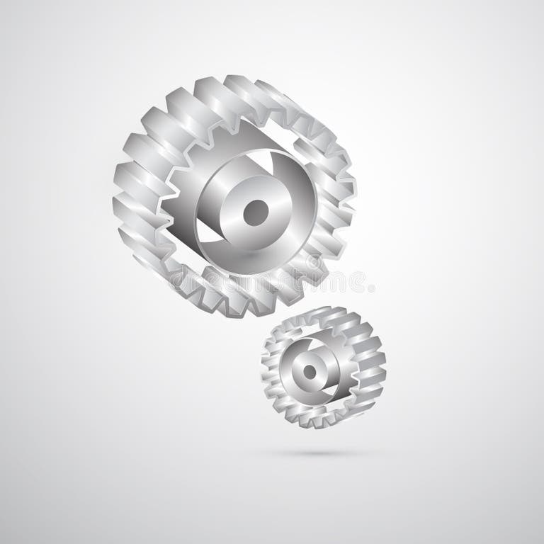 3d Cogs - Gears on Grey Background Stock Vector - Illustration of ...