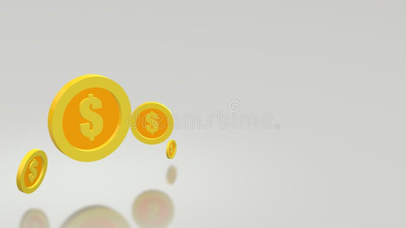 3D Coins Banner for Commercial Use Stock Illustration - Illustration of ...