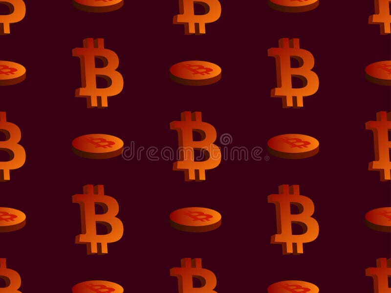 3d Coins and Bitcoin Symbol Seamless Pattern. Cryptocurrency Coin in ...