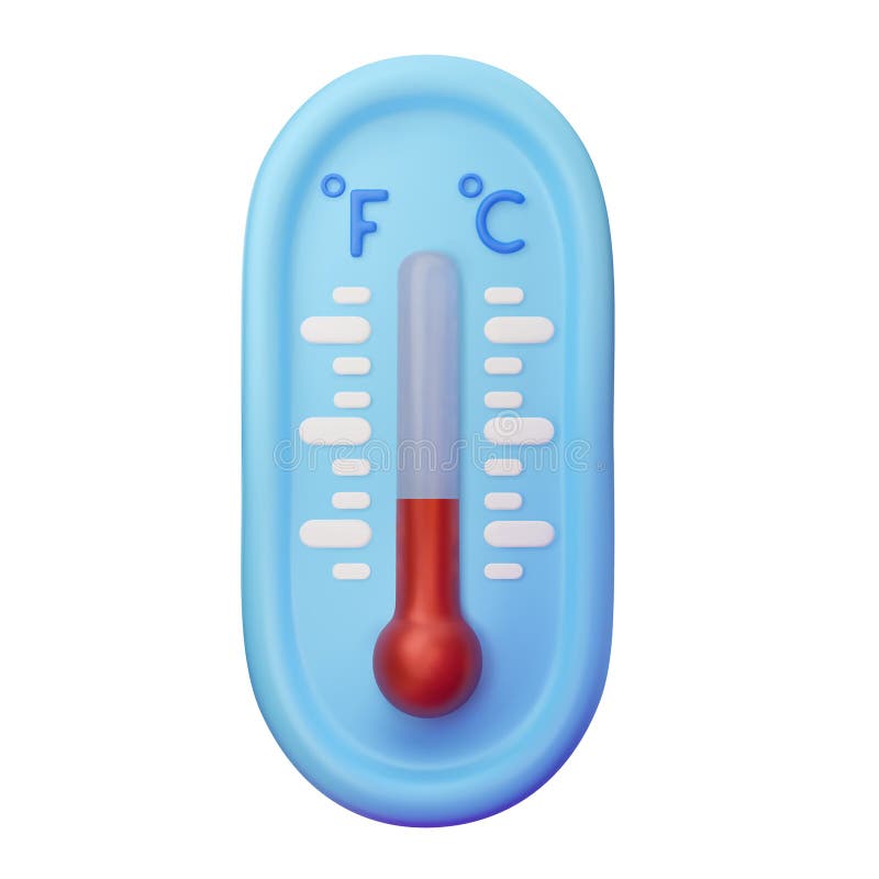 3D Cold Weather Thermometer Stock Vector - Illustration of control ...