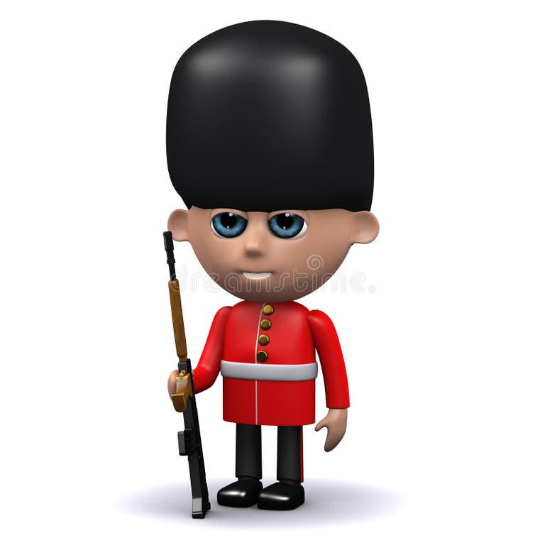 3d Coldstream Guard on Sentry Duty Stock Illustration - Illustration of ...