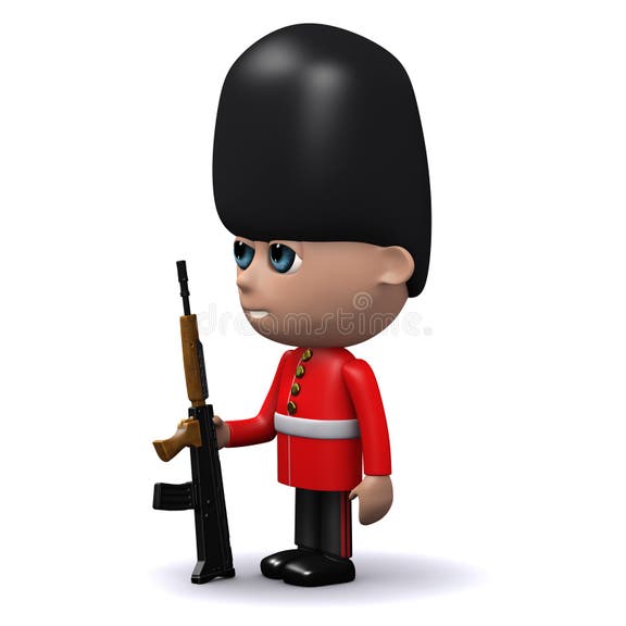 3d Coldstream Guard Stands To Attention Stock Illustration ...