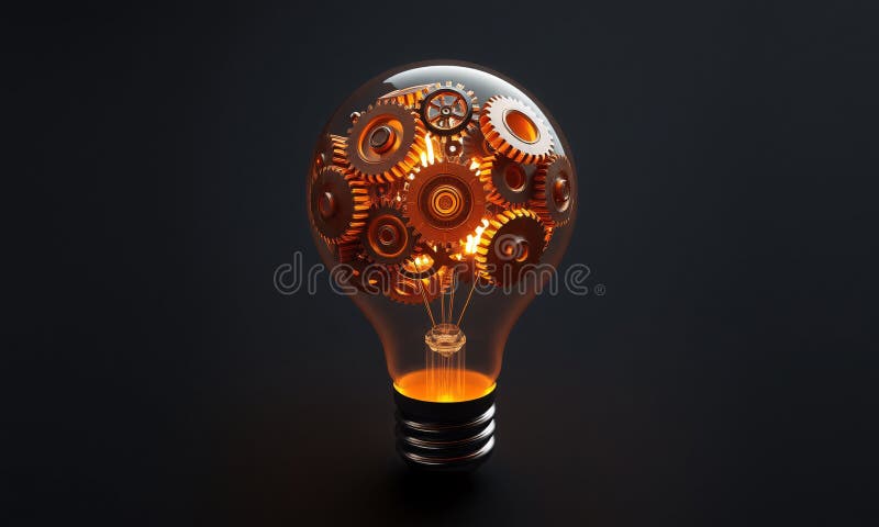 3D Collage of a Person with a Light Bulb Illuminating from within Their ...