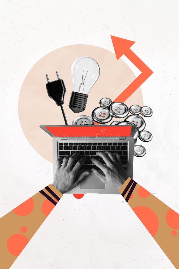 3D Collage Trend Artwork Composite Sketch Poster of Anonymous Hand Type ...