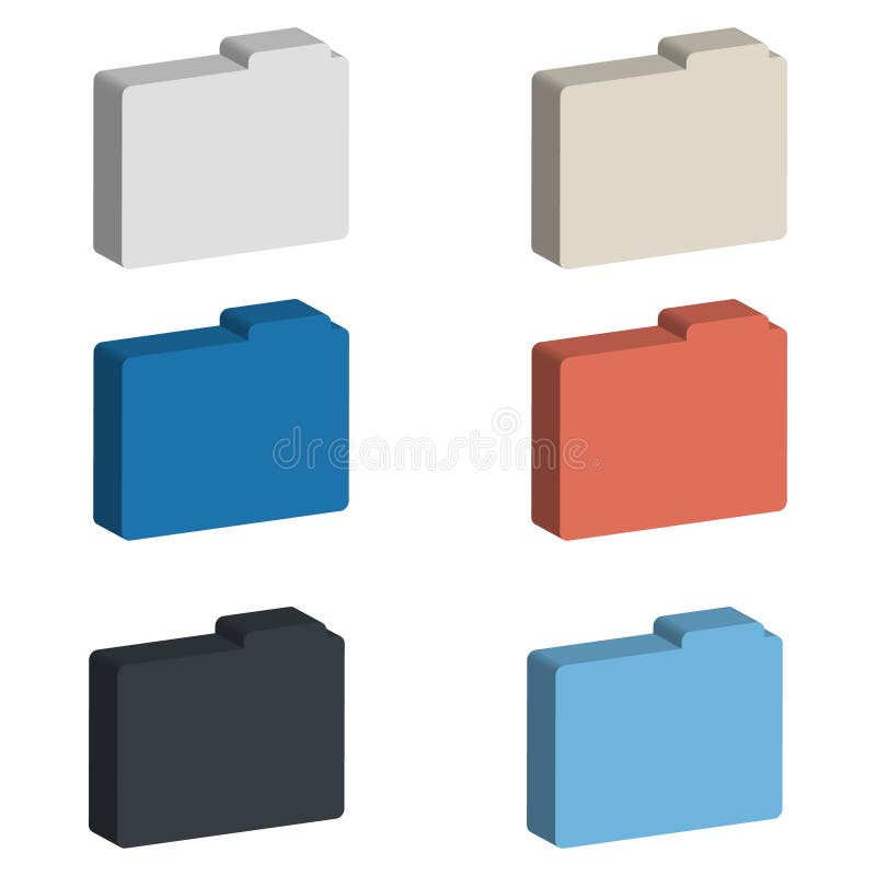 Color Folders on White Background Stock Vector - Illustration of sign ...