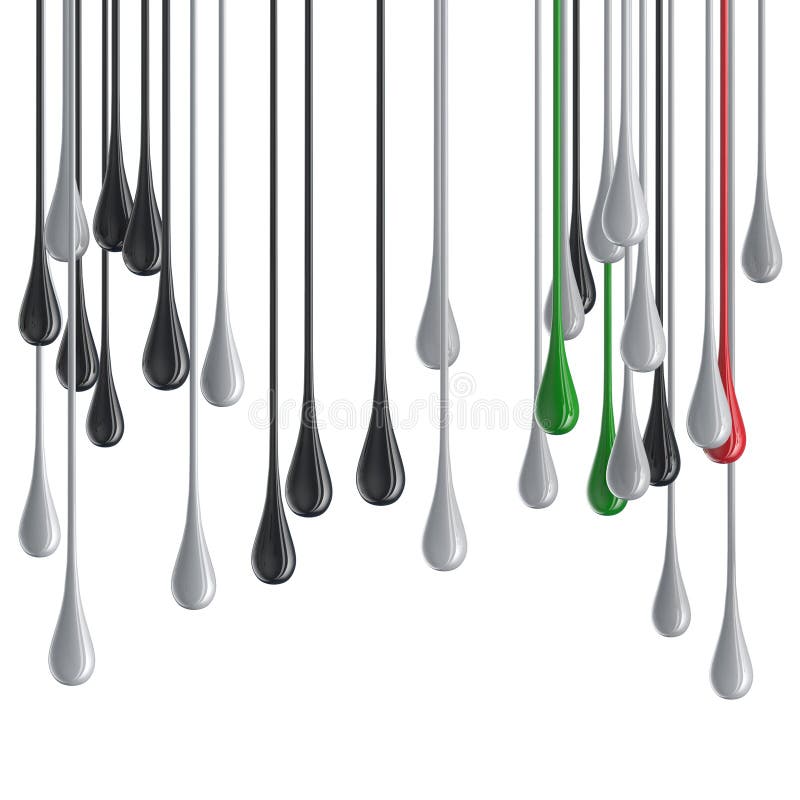 3D Color Glossy Paint Drop Blobs Stock Illustration - Illustration of ...