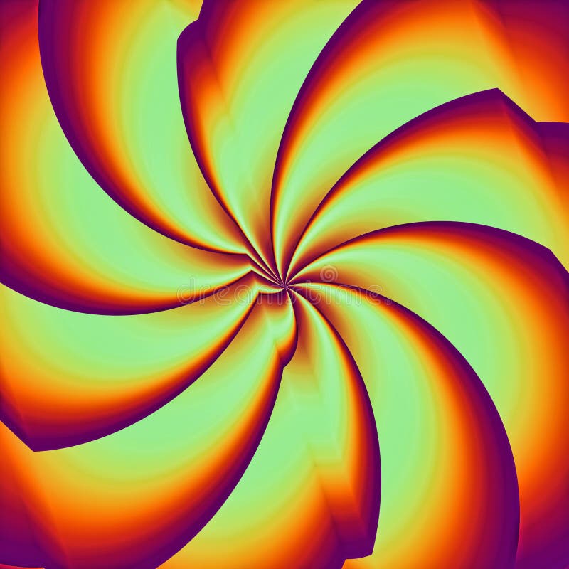 3d Color Gradient Swirl Graphic Stock Illustration - Illustration of ...