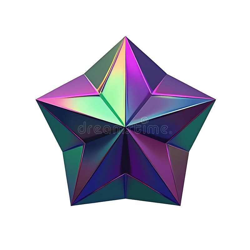 3D Color Prism Isolated on a White Background Stock Illustration ...