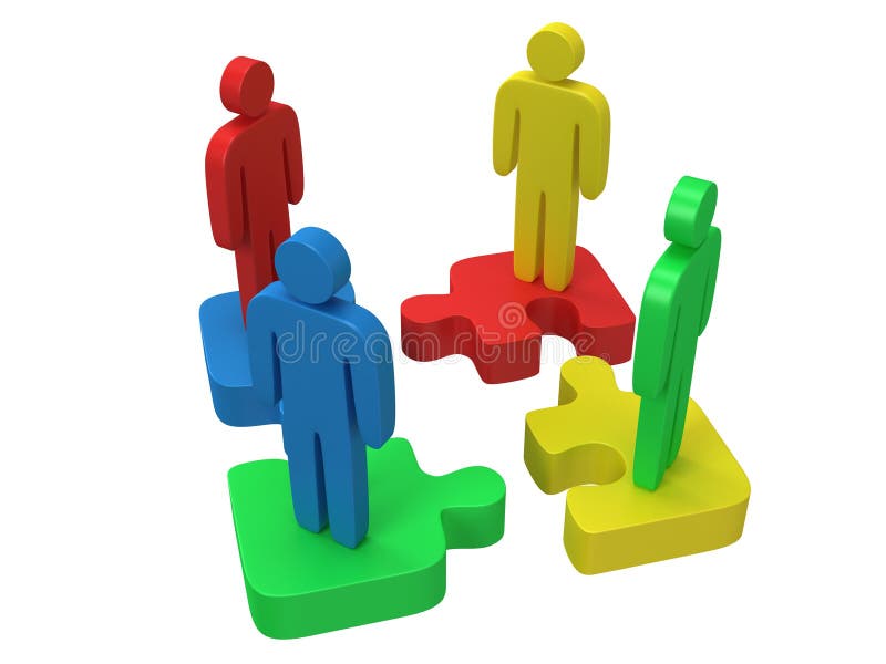 3d White People Assemble Piece Puzzle Stock Illustrations – 171 3d ...