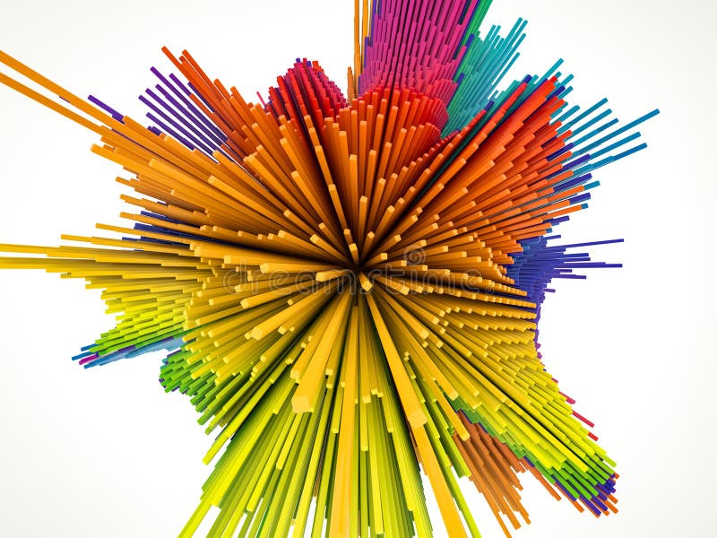 3D Color Space stock illustration. Illustration of explosion - 174877972