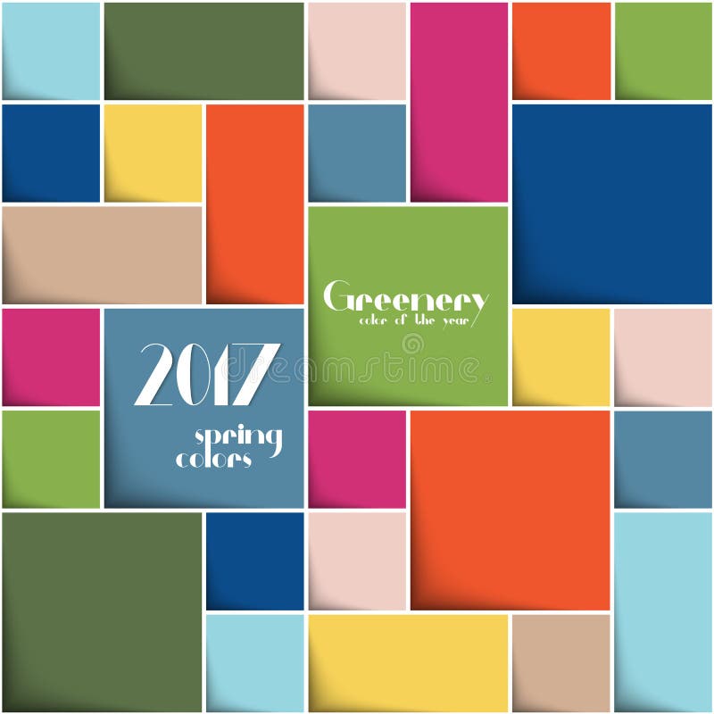 3d Color Squares. 2017 Colors Stock Vector - Illustration of palette ...