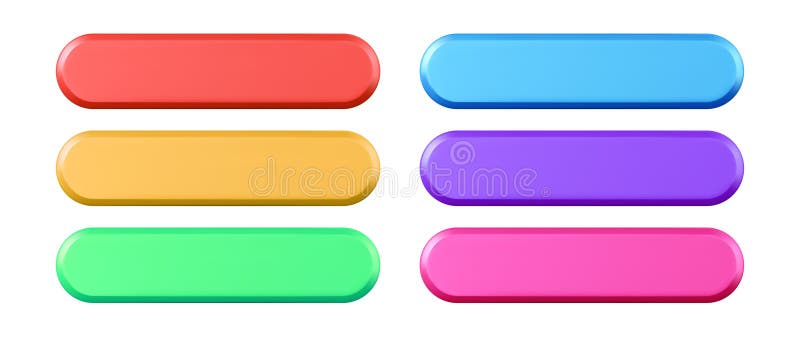 3D colored button. stock vector. Illustration of concept - 334090048