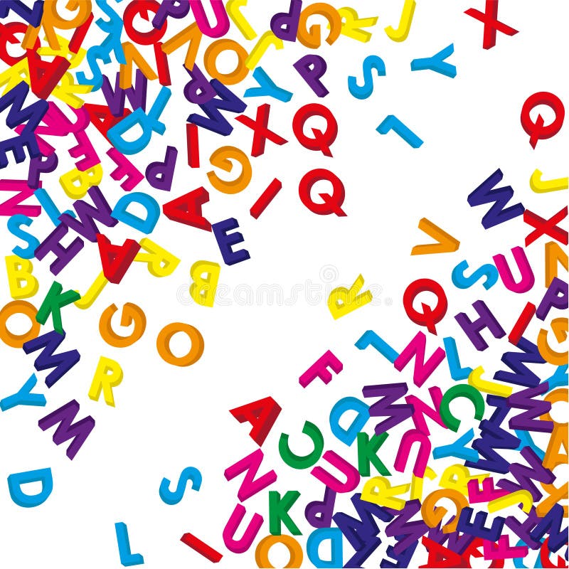 Colored English Alphabet with Capital Letters Stock Vector ...