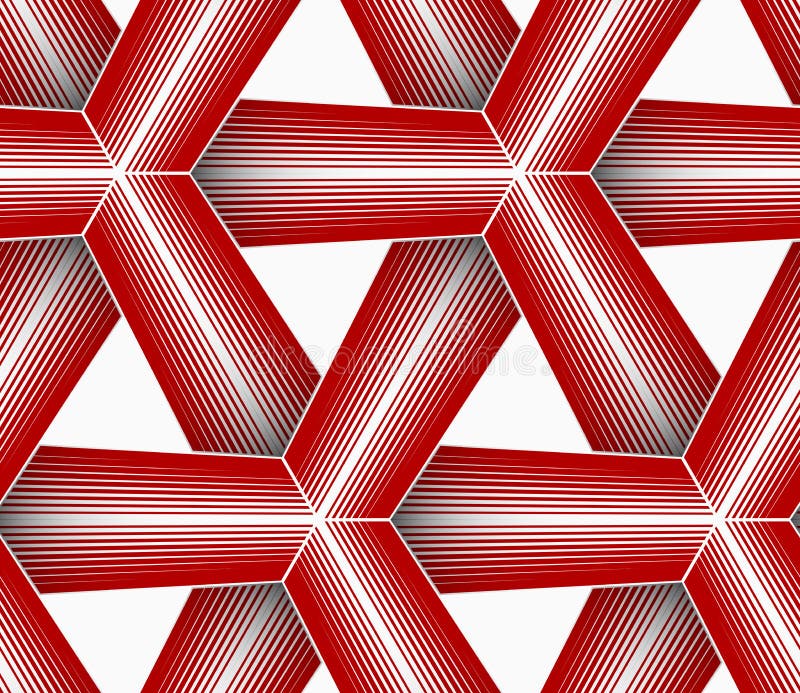 3d Colored Red Triangular Striped Grid Stock Vector Illustration Of Interlocked Grid 52245806