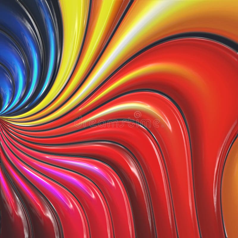 3d Colorful Abstract Background with Plastic Effect Stock Illustration ...