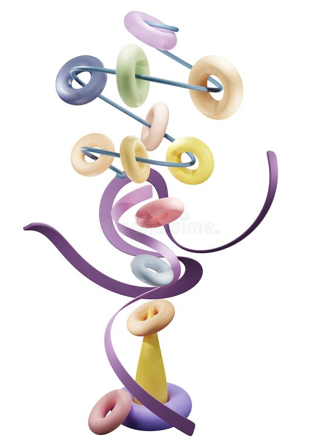 3D Colorful Abstract Shape Illustration. Playful Design Elements 3D ...