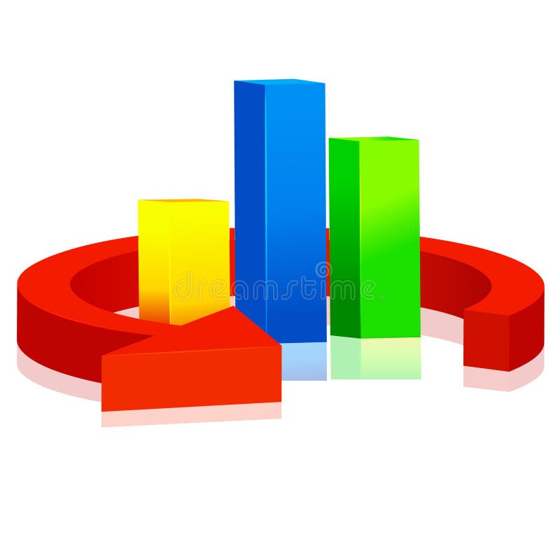 3D Colorful Arrow and Rectangle. Stock Vector - Illustration of growth ...