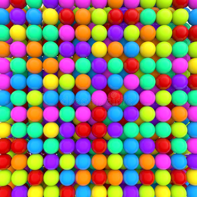 3d Colorful Balls Background Stock Illustration - Illustration of ...