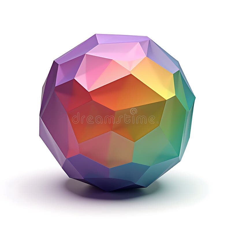 3D Colorful Bouncy Ball Isolated on a White Background Stock ...