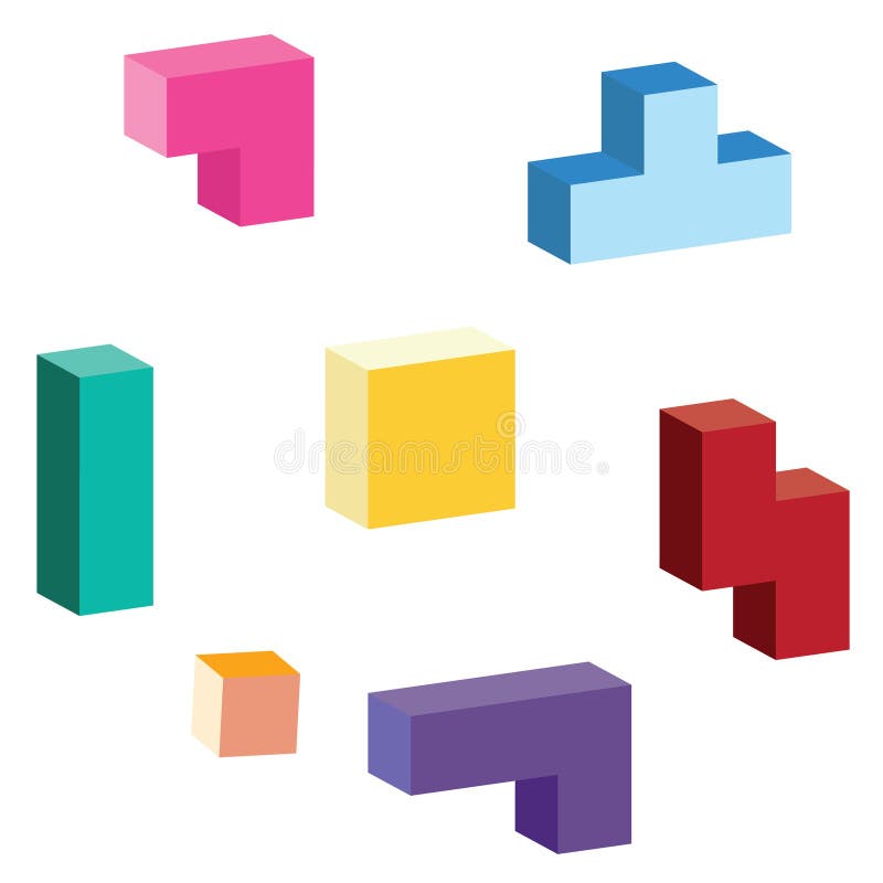 3D Colorful bricks stock vector. Illustration of brick - 276972624