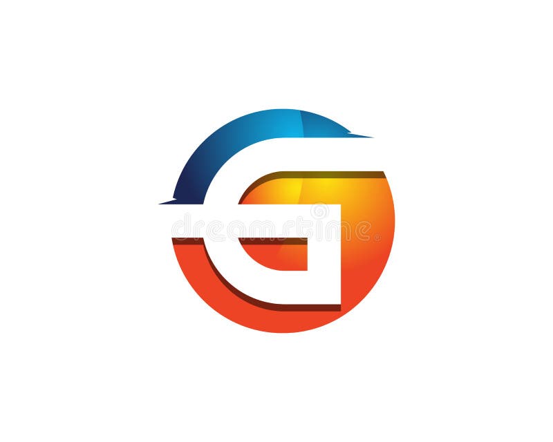 3D Colorful Circle Letter Icon Logo Design Element Stock Vector ...