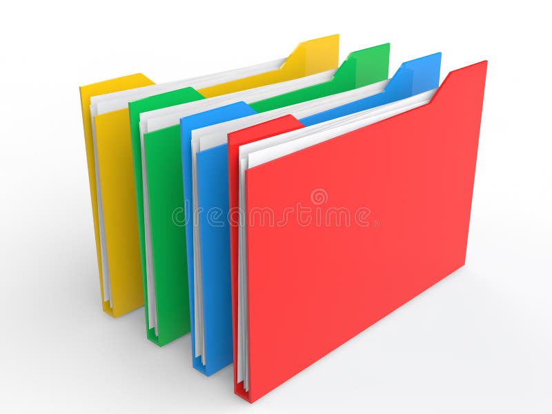 Colorful file folders stock photo. Image of documents - 66856370